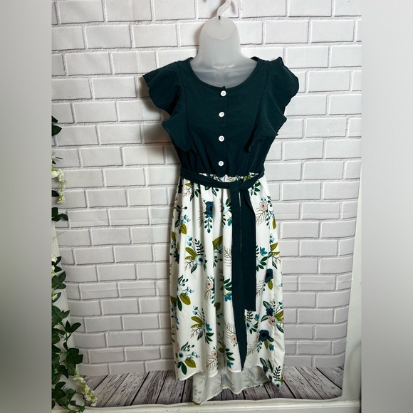 PatPat | Dresses | Pat Pat Woman Casual Green White Floral High Low ...